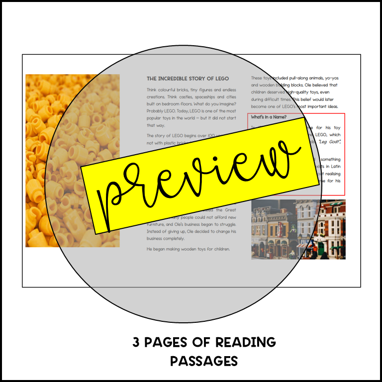 The History of LEGO – KS2 Reading Comprehension (Non-Fiction ...