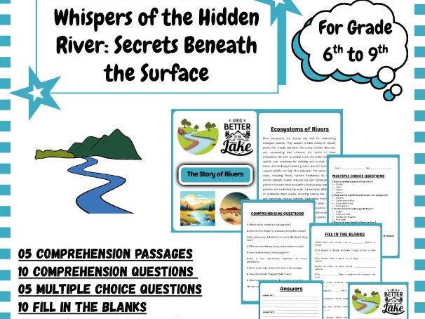 “Rivers Reading Comprehension Passages with Questions, Worksheets, MCQs ...