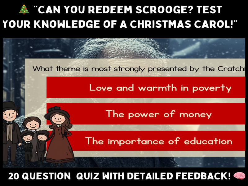 A Christmas Carol Flashcard Quiz for GCSE | Test Themes, Characters ...