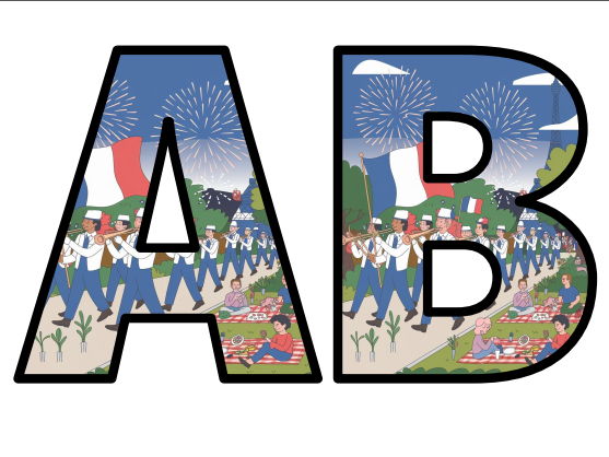 French France Bastille Day 2025 NEW Lettering Set Display Title Letters ...