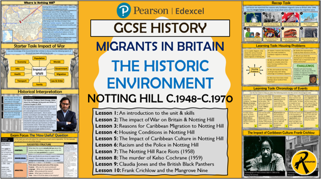 GCSE History Edexcel: Notting Hill Migrants Historic Environment - 10 ...