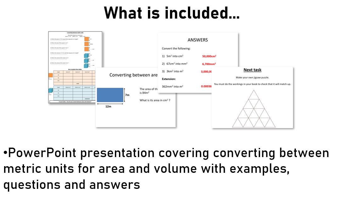 Converting between metric units of area and volume | Teaching Resources