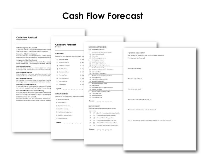 Cash Flow Forecast | Teaching Resources