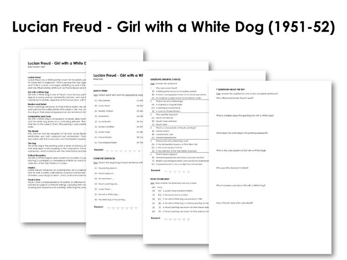 Lucian Freud - Girl with a White Dog (1951-52) | Teaching Resources