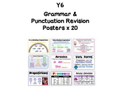 Y6 Grammar & Punctuation SAT Revision Posters | Teaching Resources