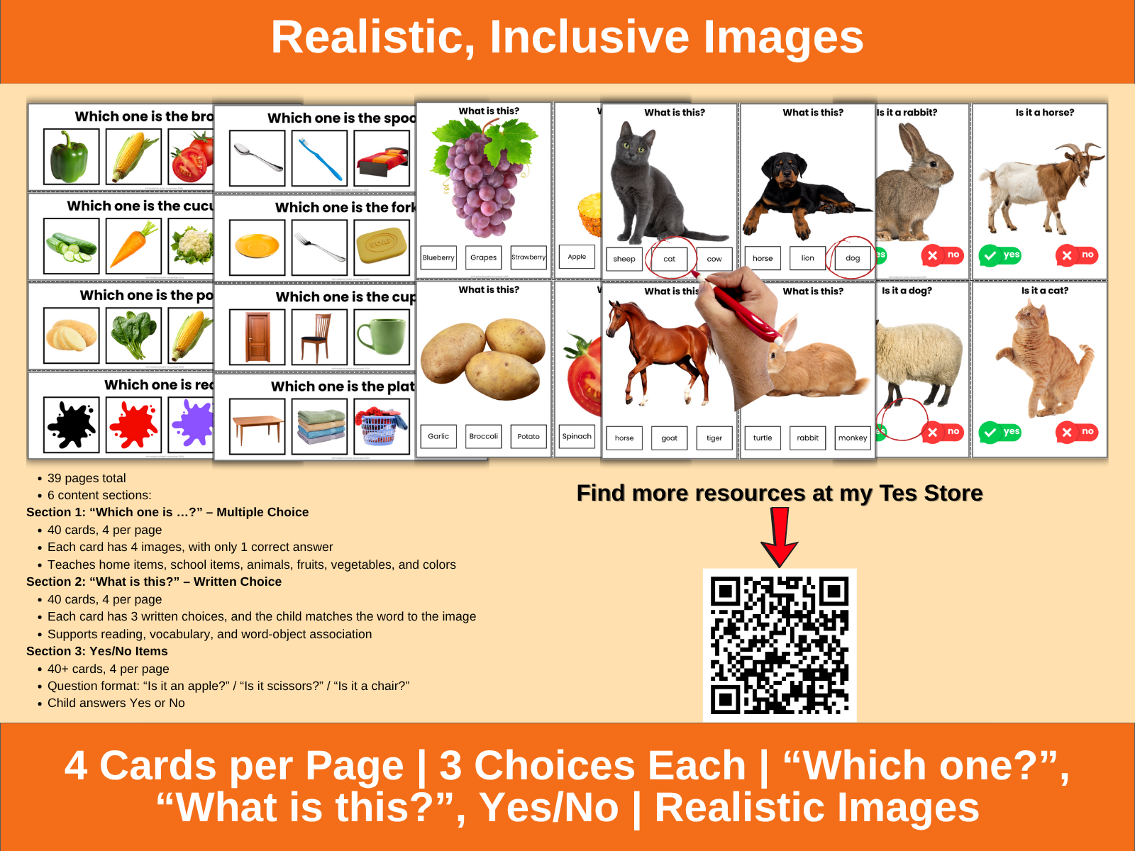 WH Questions with Real Photos Cards | Teaching Resources
