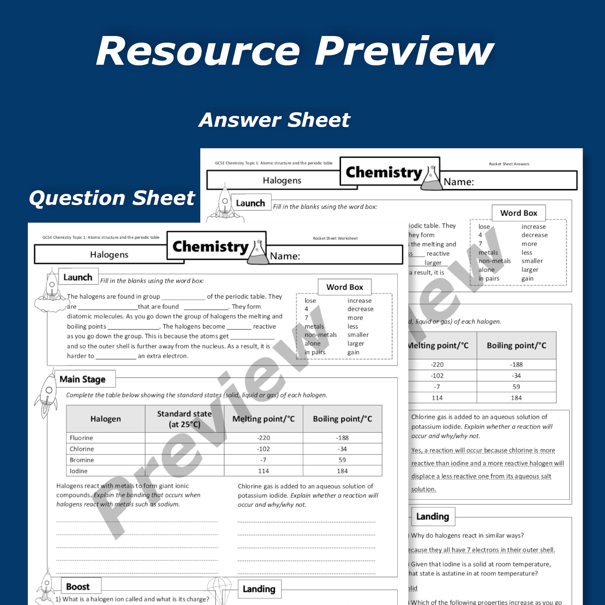 80 Homework Sheets Ultra Bundle GCSE Chemistry (AQA) | Teaching Resources