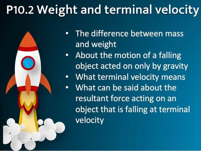 P10.2 Weight and terminal velocity | Teaching Resources