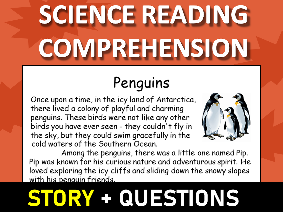 Penguins Reading Science Story Comprehension Questions Worksheet ...
