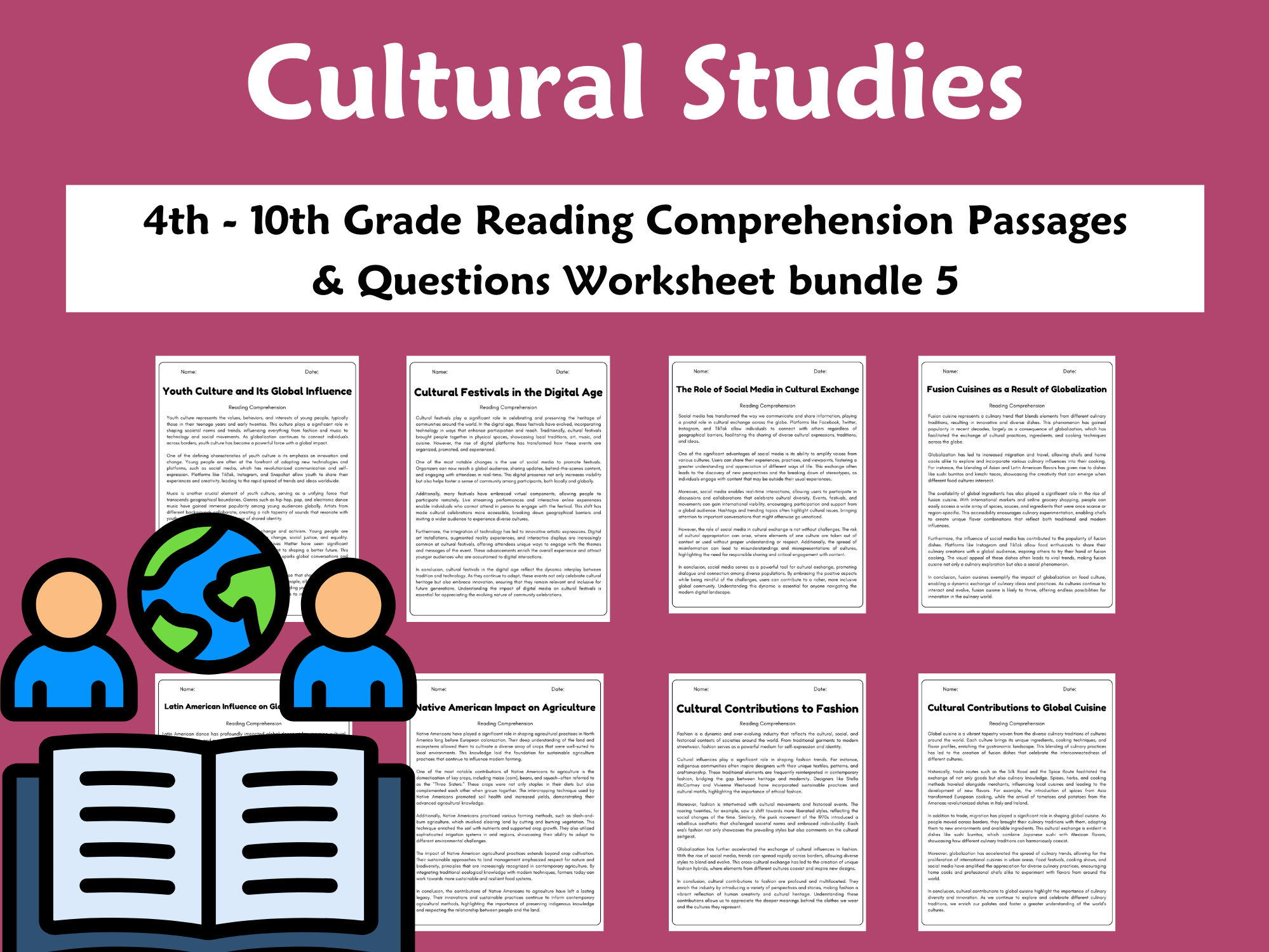 Cultural Studies : Reading Comprehension Passages & Questions ...