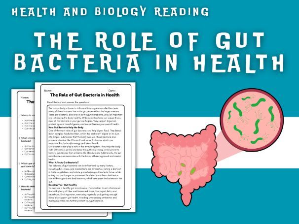 The Role of Gut Bacteria in Health - Health Reading Worksheet ...