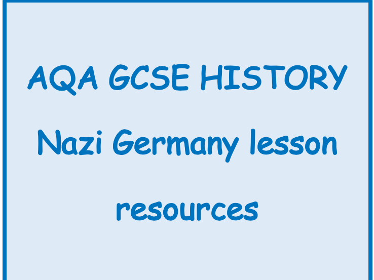 6 lessons - Life in Nazi Germany GCSE | Teaching Resources