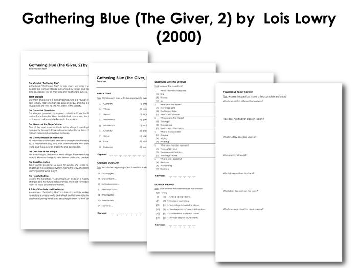 Gathering Blue (The Giver, 2) by Lois Lowry (2000) | Teaching Resources