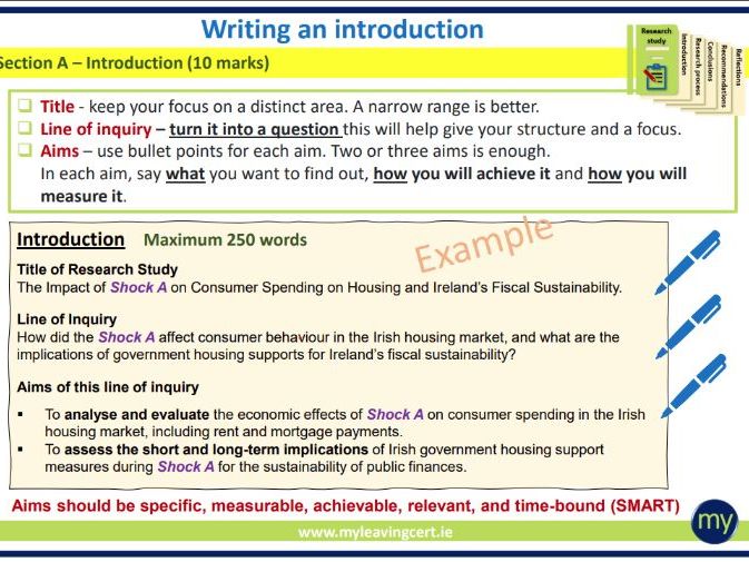 Leaving Cert Economics research study guide 2026 | Teaching Resources