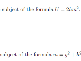 Changing the subject of a formula worksheets (with solutions ...