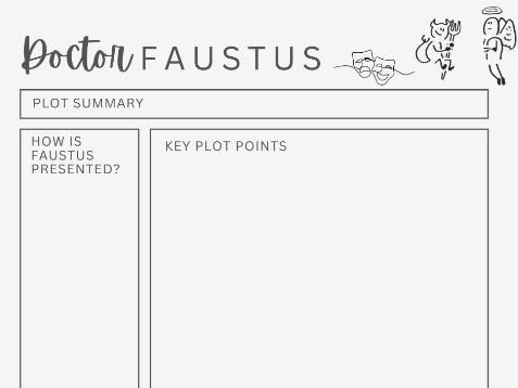 Doctor Faustus Plot Worksheet | Teaching Resources