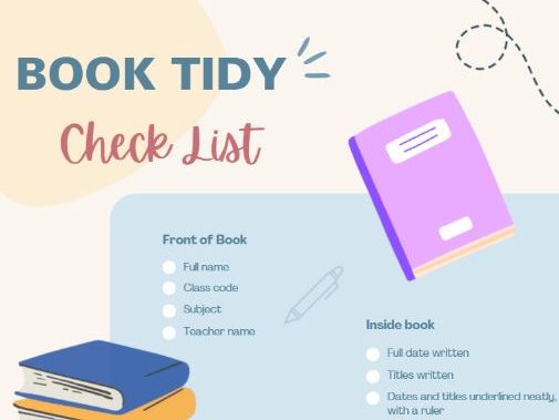 Book Tidy Checklist | Teaching Resources