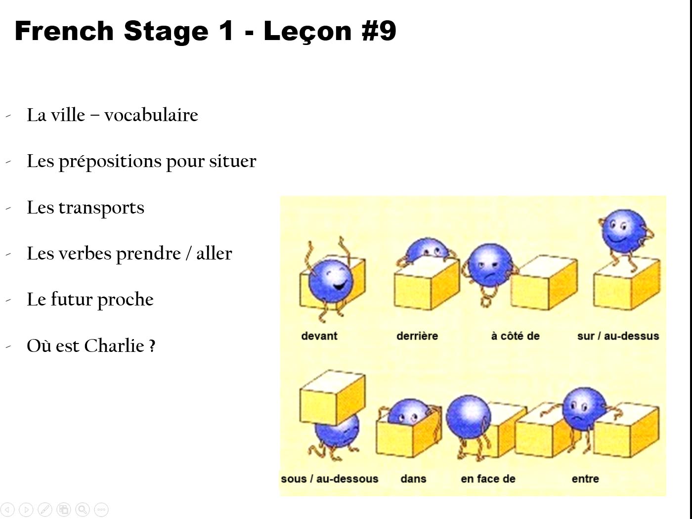 French as a foreign language 09, beginners/elementary: town ...