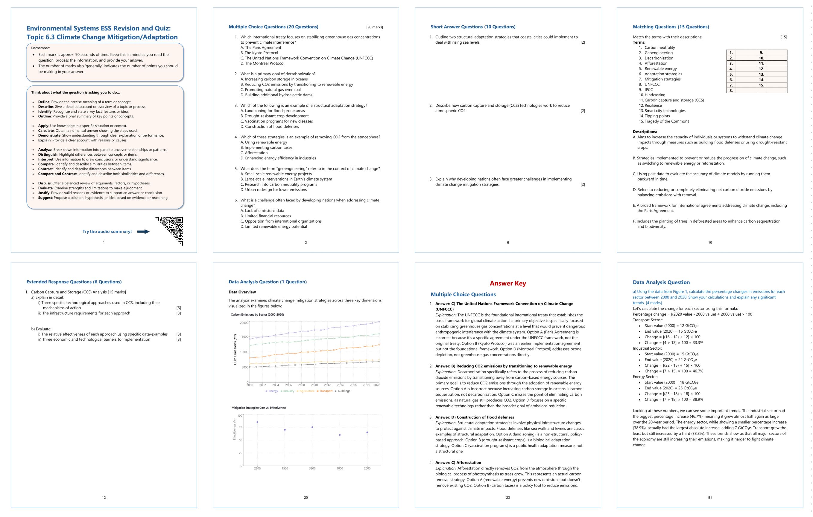 IB DP ESS 6.3 Climate Change: Quiz & Revision Worksheets - 2026 ...