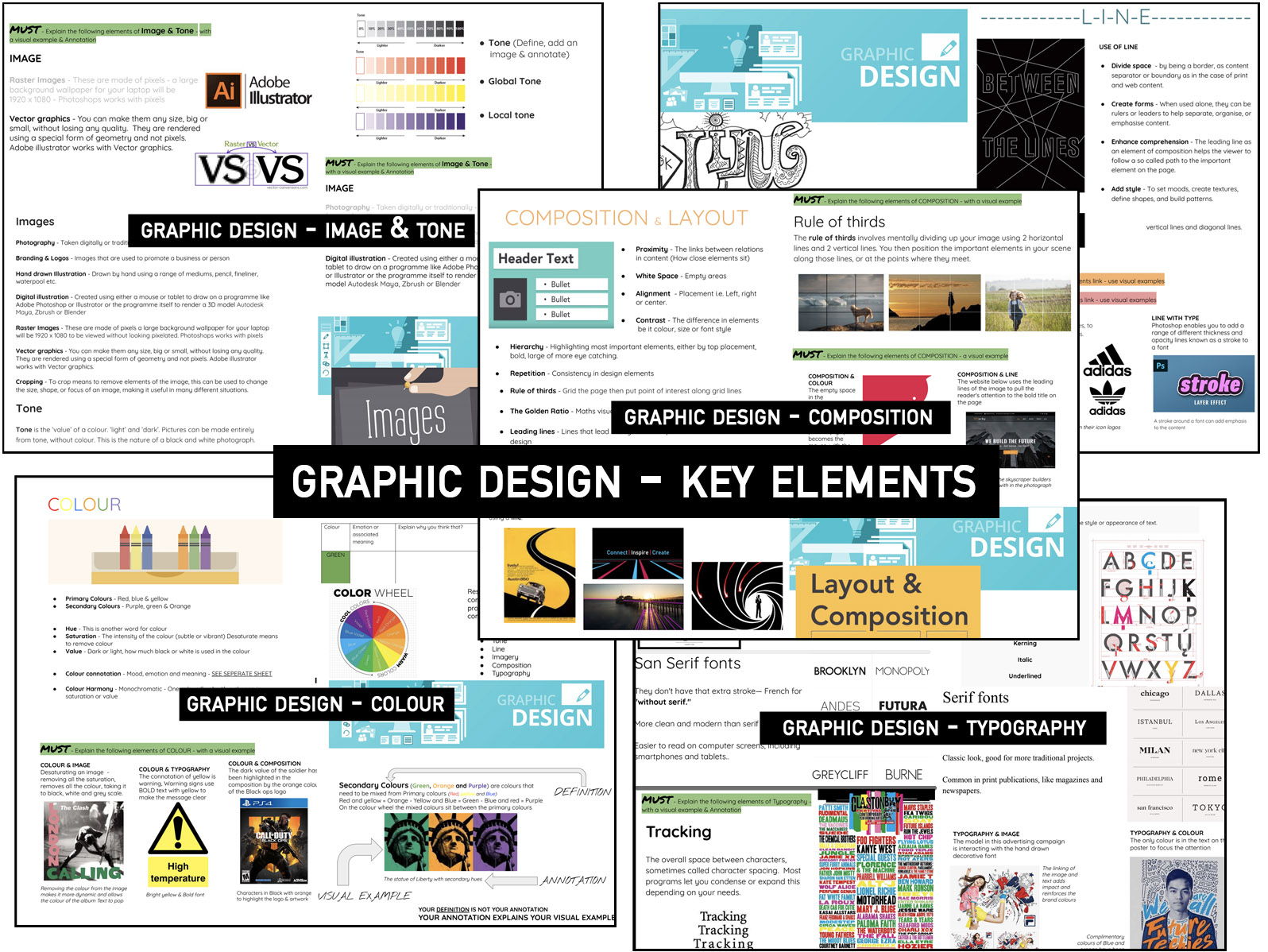 GCSE GRAPHIC Design | Key Elements RESEARCH TASKS | Teaching Resources