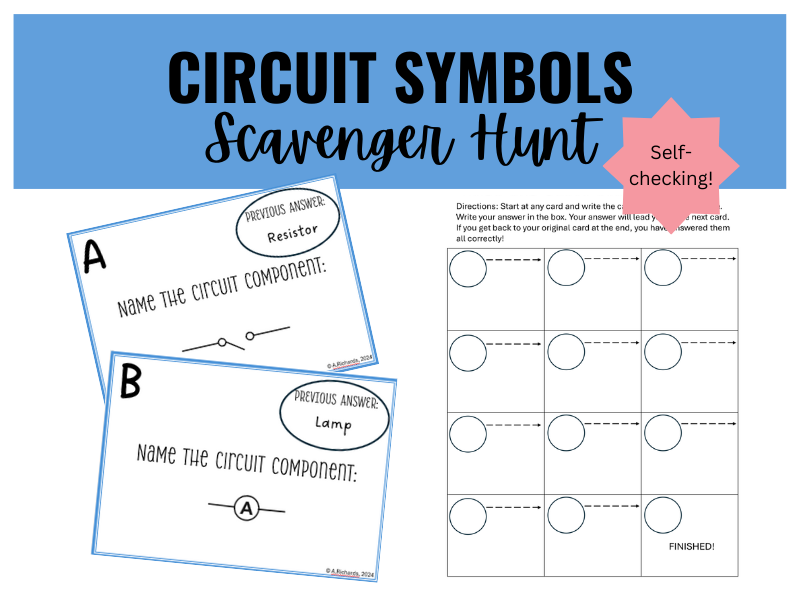 Circuit Symbols Scavenger Hunt | Teaching Resources
