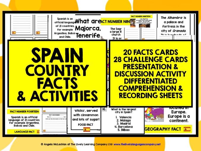 PRIMARY SPANISH FACTS ABOUT SPAIN 1 | Teaching Resources