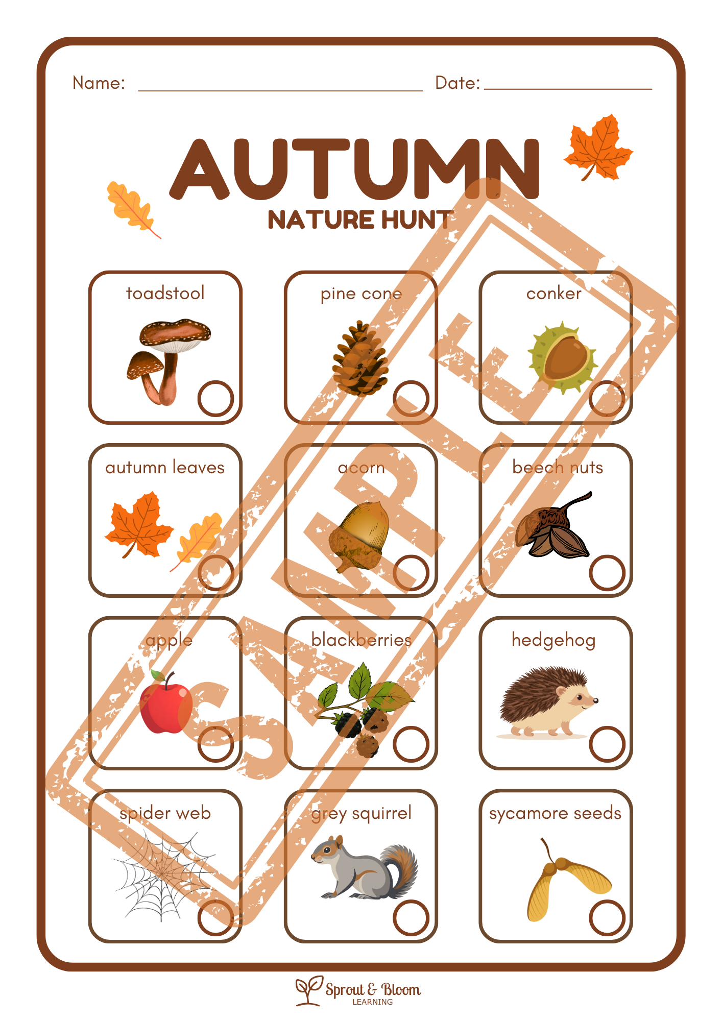 Autumn Nature Hunt | Outdoor Learning Activity |KS1 & EYFS Seasonal ...