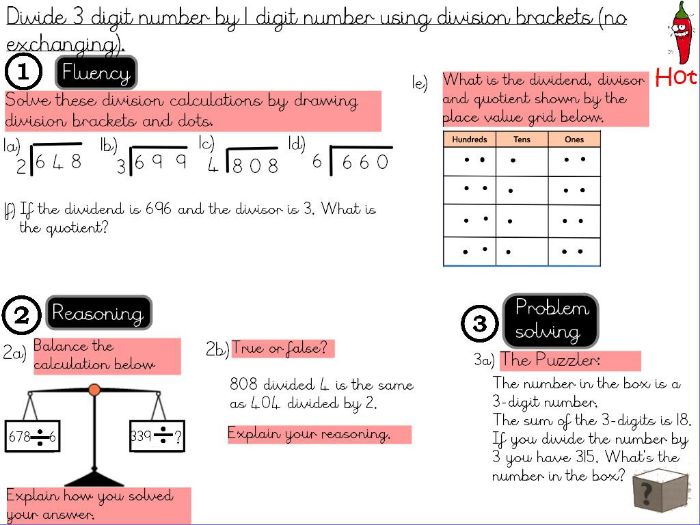 Multiplication And Division Divide 3 digit Number By 1 Digit Number 