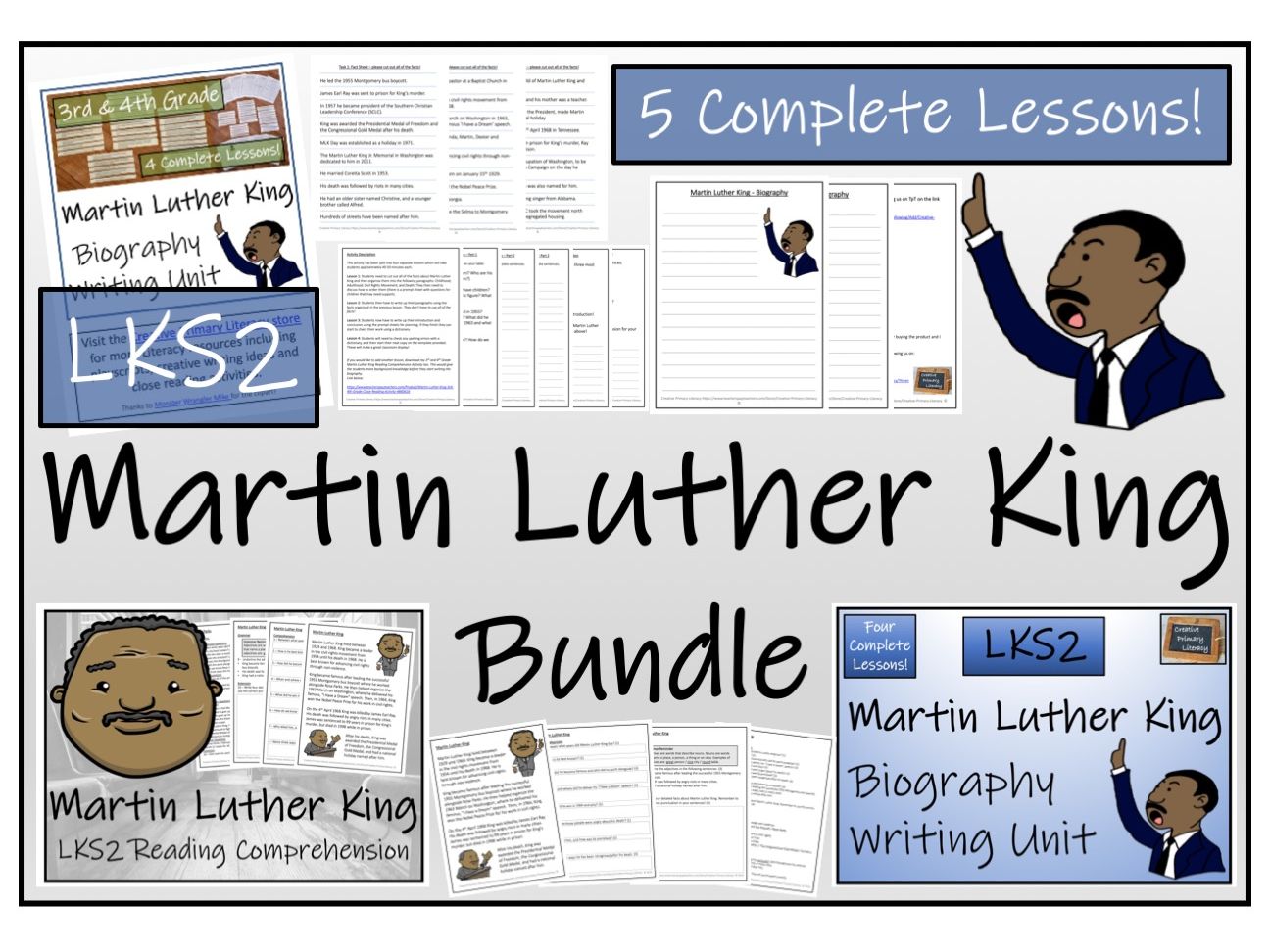 LKS2 History - Martin Luther King Reading Comprehension & Biography ...