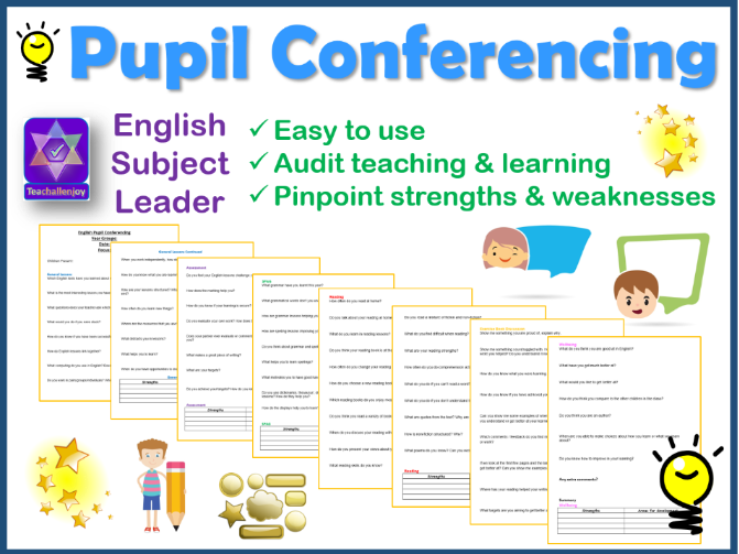 Pupil Conferencing Questions English Subject Leader | Teaching Resources