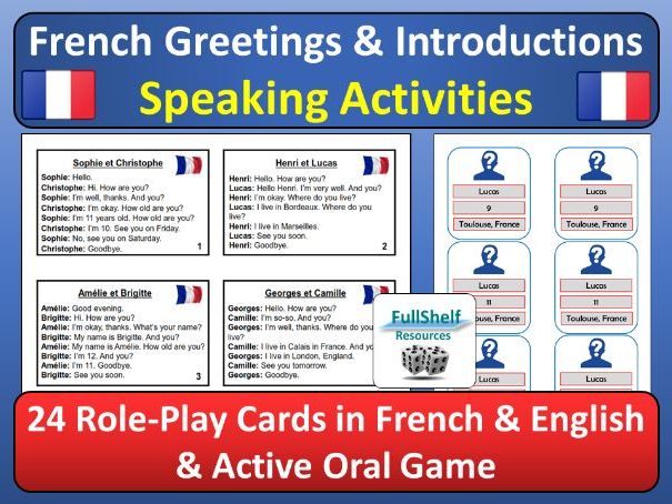 Primary French resources: greetings