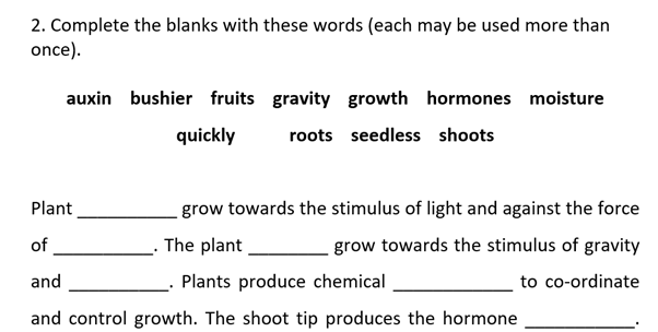 B11.9 Plant hormones and plant responses | Teaching Resources