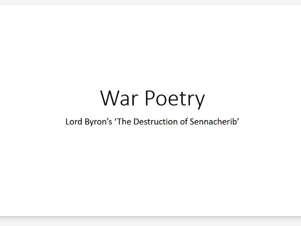 A Lesson on Lord Byron's Poem The Destruction of Sennacherib | Teaching ...