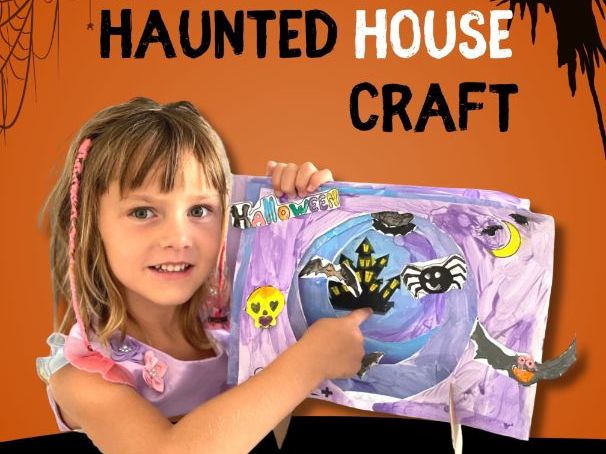 Haunted House Halloween Craft for Kids — Printable Spooky Project for ...