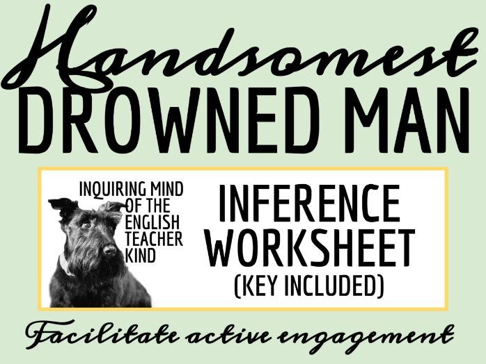"The Handsomest Drowned Man in the World" Close Reading Worksheet ...