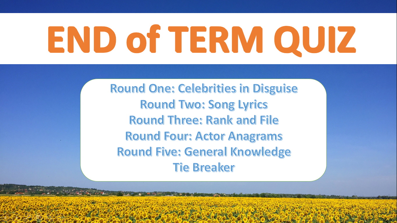 Free End of Term Quiz | Teaching Resources