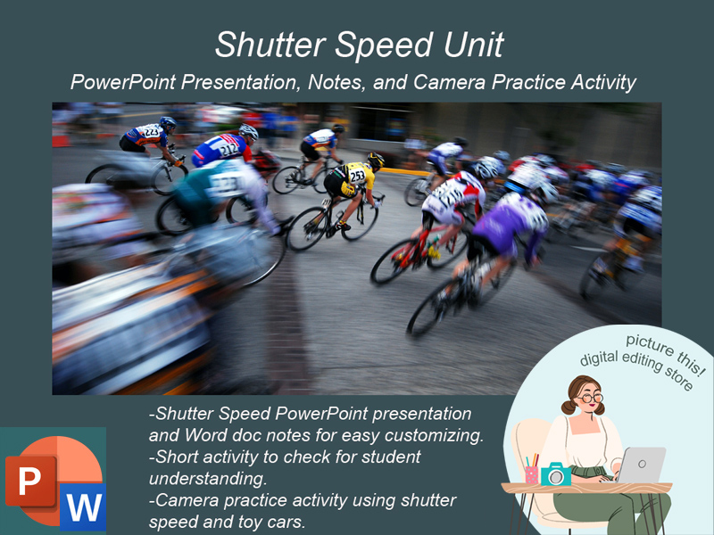 Shutter Speed Presentation, Notes, Activity, High School Middle School ...