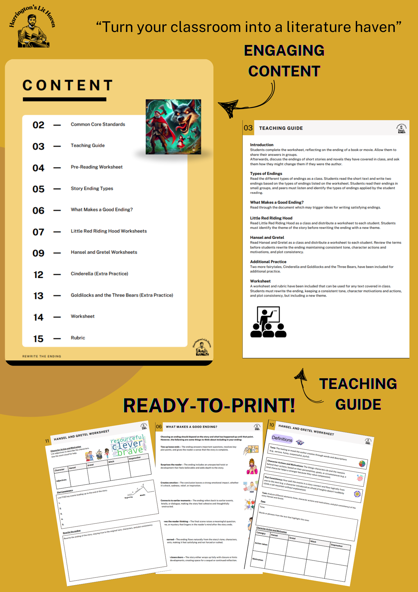 Rewrite The Ending Of Any Story / Novel - Worksheets, Stories, Guides | Teaching Resources