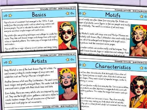 Understanding Pop Art - Flashcards | Art | Key Concepts | Iconic ...