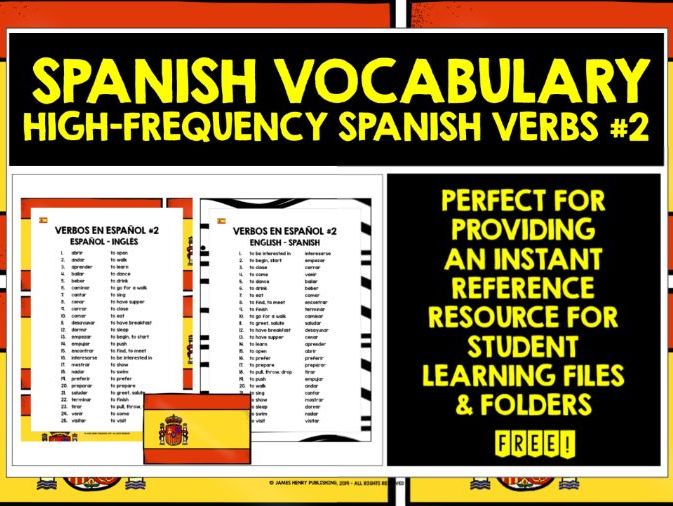 100 Essential Spanish Verbs - Design Talk