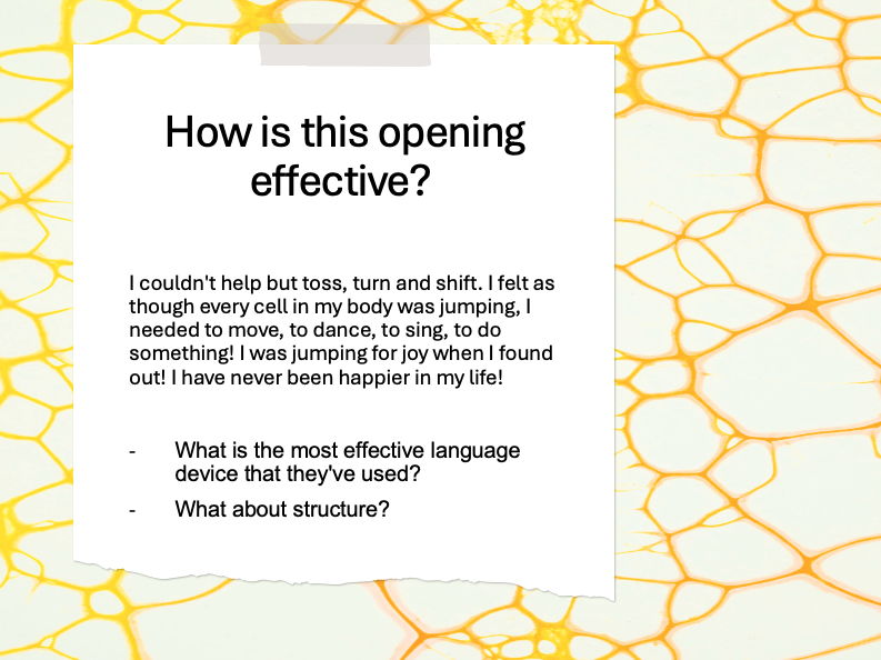 Creative writing - Effective Openings and Endings | Teaching Resources