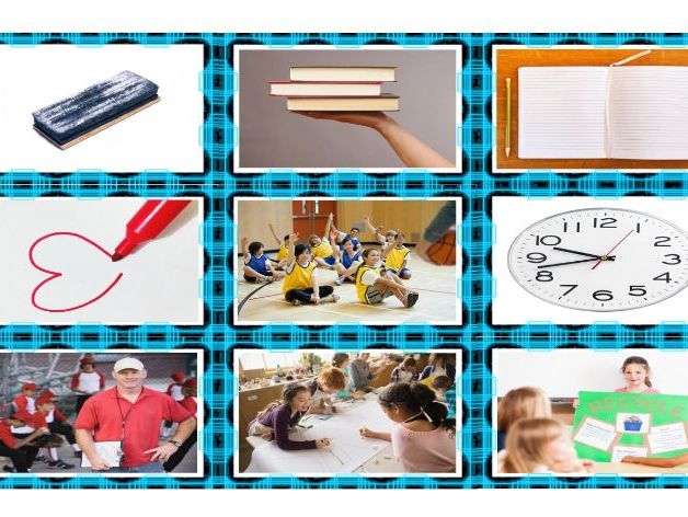 School Items, Places, and Subjects 6 Spanish Photo Game Bundle ...