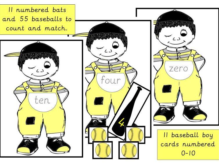 Baseball Number to 10 | Teaching Resources