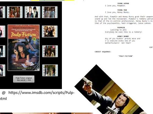 Pulp Fiction Student Work Book Teaching Resources