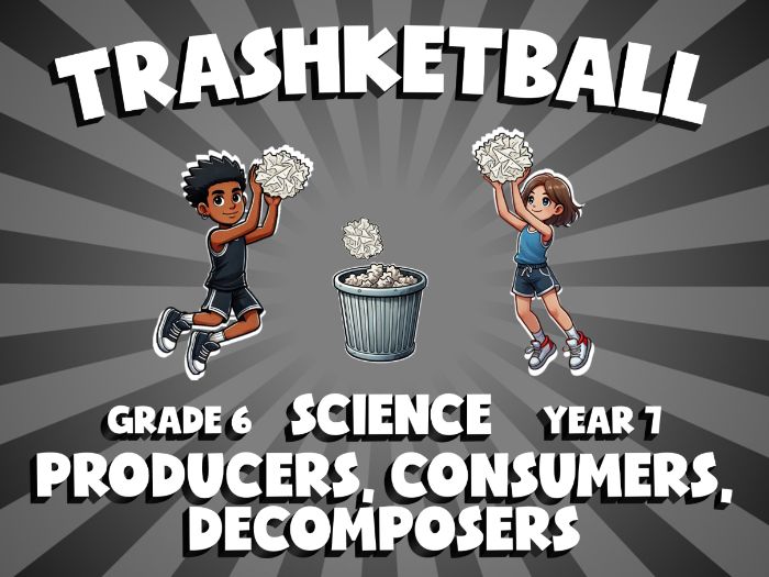 Producers, Consumers, Decomposers TRASHKETBALL Science Game | No-Prep ...
