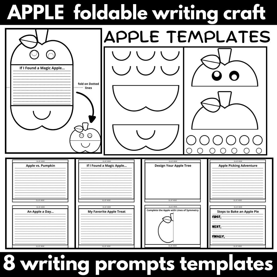 Fall Apple Foldout Craft & Writing Prompts | September October Autumn ...