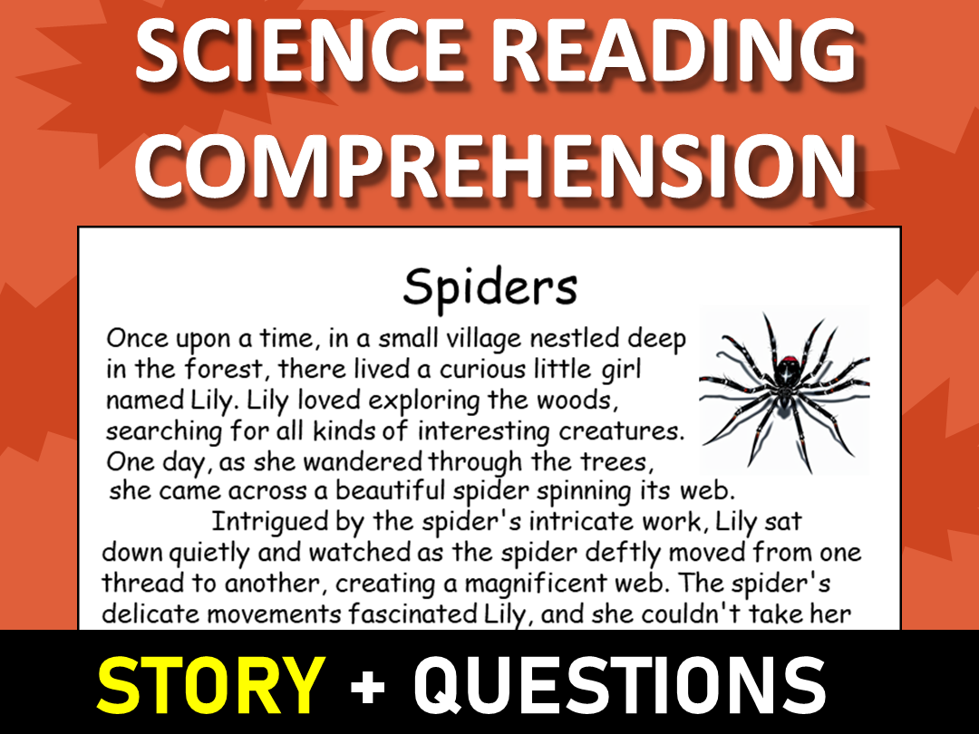 Spiders Reading Science Story Comprehension Questions Worksheet ...