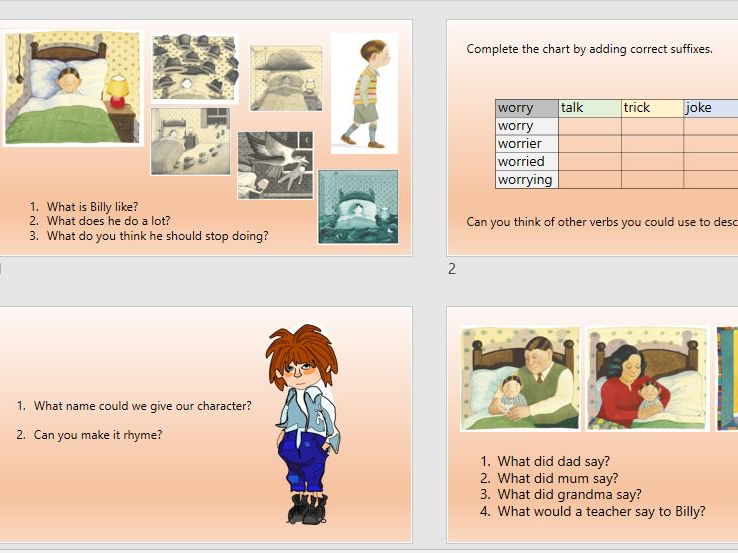 Silly Billy Year 2 Suffixes Contractions And Conjunctions 2 Week Unit