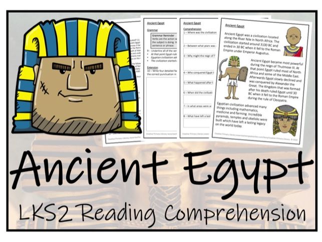 LKS2 History - Ancient Egypt Reading Comprehension & Informational Text ...