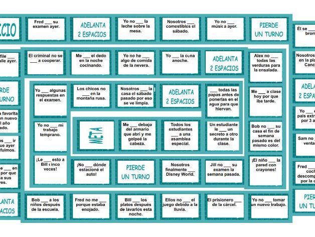 Past Simple Tense with Regular Verbs Spanish 4 Worksheet-2 Game-1 Exam ...